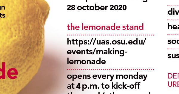 Making Lemonade: An Online Event Series | College of Arts and Sciences